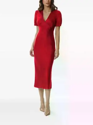 V-Neck Midi Day Dresses
