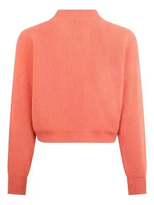 Peserico Cropped Mock-neck Sweater