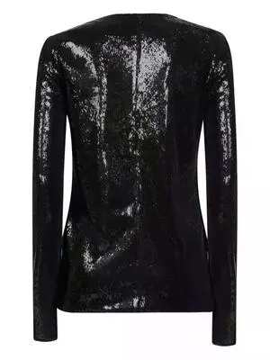 TOTEME Sequin Embellished Crewneck Top - Black