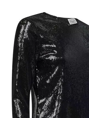 TOTEME Sequin Embellished Crewneck Top - Black