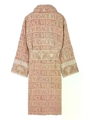Versace Logo Baroque-print Bathrobe