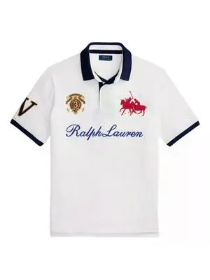 Polo Ralph Lauren Embroidered-crest Mesh Polo Shirt - White