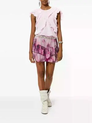MARANT ETOILE Nalou Ruffled Top - Pink