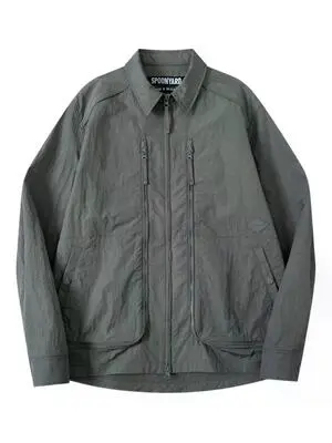SPOONYARD Zipper Pockets Shirt Jacket - Green