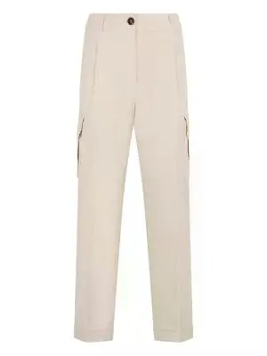 Peserico Button-fastening Trousers With Multiple Pockets