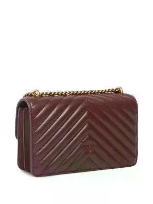 Pinko Love One Classic Quilted Crossbody Bag - Red