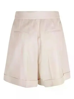 Alexander McQueen Pleated Cuffed-hem Shorts
