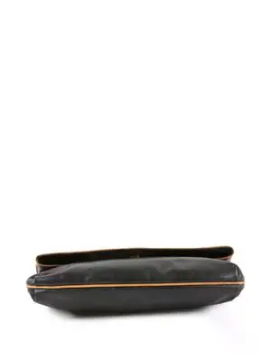 Celine 1990s Triomphe Leather Clutch