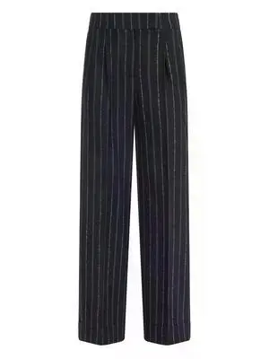 Peserico Striped Wide Leg Trousers