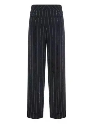 Peserico Striped Wide Leg Trousers