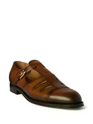 Ralph Lauren Purple Label Buckle Leather Loafers