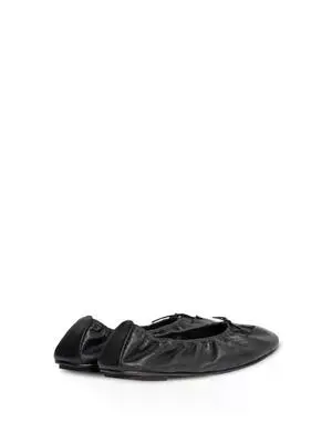 Alberta Ferretti Bow-detail Ballet Flats - Black