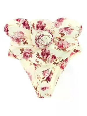 Magda Butrym Floral-print Bikini Bottom - Neutrals