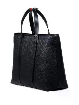 Gucci Embossed Buckle Tote