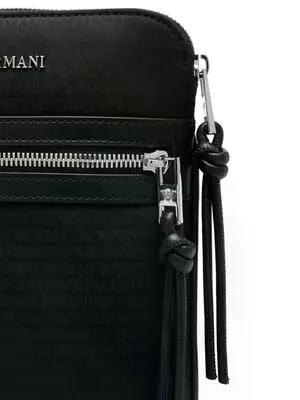 Emporio Armani Logo-lettering Messenger Bag - Black
