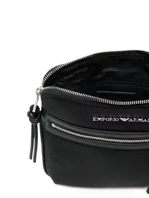 Emporio Armani Logo-lettering Messenger Bag - Black