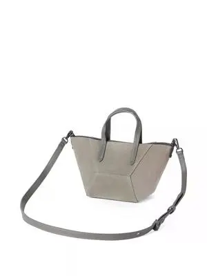 Brunello Cucinelli Mini Embossed-logo Tote Bag - Grey