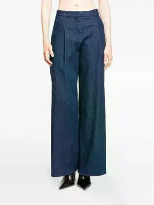 THE GARMENT Wide Leg Pleated Jeans