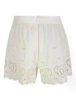 Stella McCartney Heart-patterned Shorts With Self-tie Belt