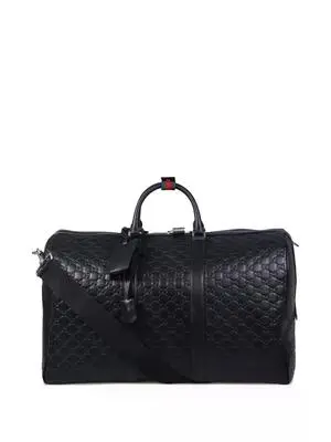 Gucci Medium Leather Duffle Bag - Black