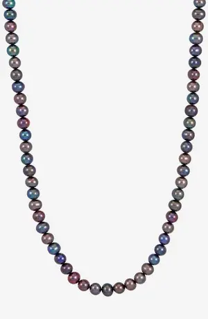 DOWER & HALL Timeless Peacock Freshwater Pearl Necklace - Sterling Silver