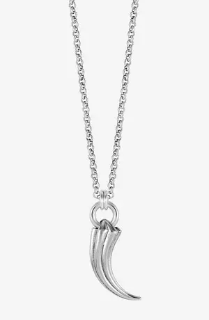 DOWER & HALL Talisman Tusk Pendant Necklace - Sterling Silver