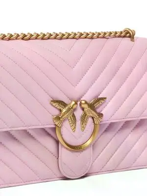 Pinko Medium Shoulder Bag Love Bag One Chevron - Pink