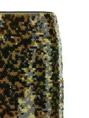 Staud Ciara Sequined Midi Skirt - Brown