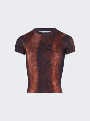 Jean Paul Gaultier Python Print Cotton T-shirt