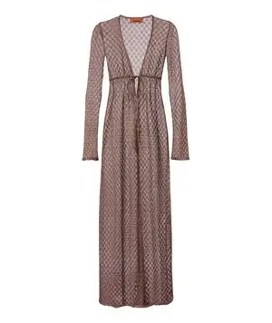 Missoni Open-knit Lamé Beach Cover-up - Brown