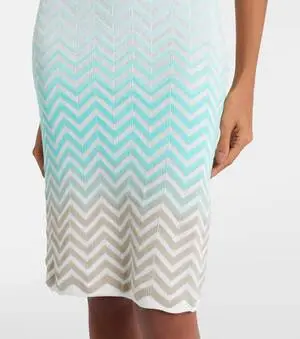 Missoni Zigzag Knitted Cotton-blend Midi Dress