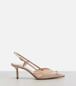 JIMMY CHOO Afia 65 Satin Slingback Pumps - Pink