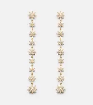 David Yurman Starburst Drop Earrings With Diamonds - Gold