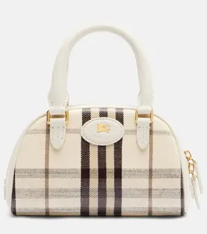 Burberry Small Canvas Top-handle Bag