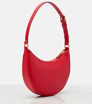Valentino Garavani Vlogo Leather Shoulder Bag - Red
