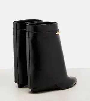 Givenchy Shark 95 Leather Mid-calf Boots - Black