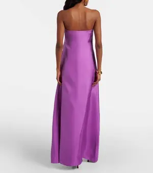 Christopher Esber Strapless Silk Satin Gown