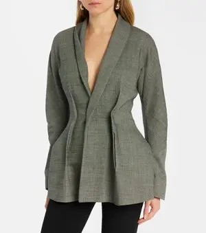 Magda Butrym Draped Wool-blend Blazer