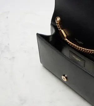 Saint Laurent Small Leather Shoulder Bag - Black