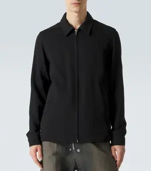 Rick Owens Wool Zip Jacket - Black