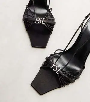 Saint Laurent Jerry Leather Slingback Sandals