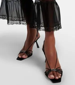 Saint Laurent Jerry Leather Slingback Sandals