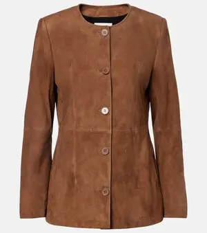 Nour Hammour Maud Suede Jacket - Brown