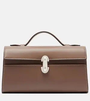 Savette Leather Top-handle Bag - Beige