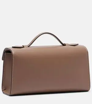 Savette Leather Top-handle Bag - Beige