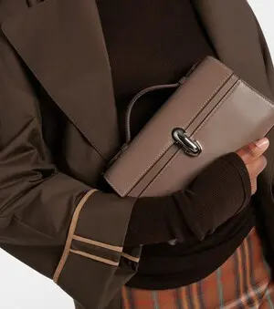 Savette Leather Top-handle Bag - Beige