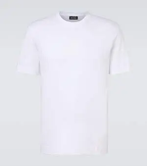Zegna Logo Cotton Jersey T-shirt - White