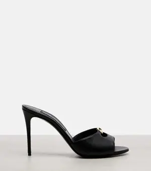 Dolce & Gabbana Dg Leather Mules - Black