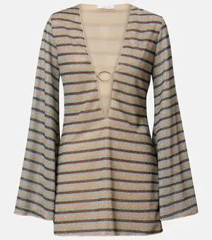 OSEREE Oséree Lumière Striped Mini Dress