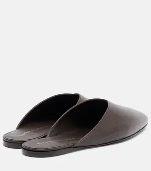 HERBERT LEVINE Homebody Leather Mules - Brown